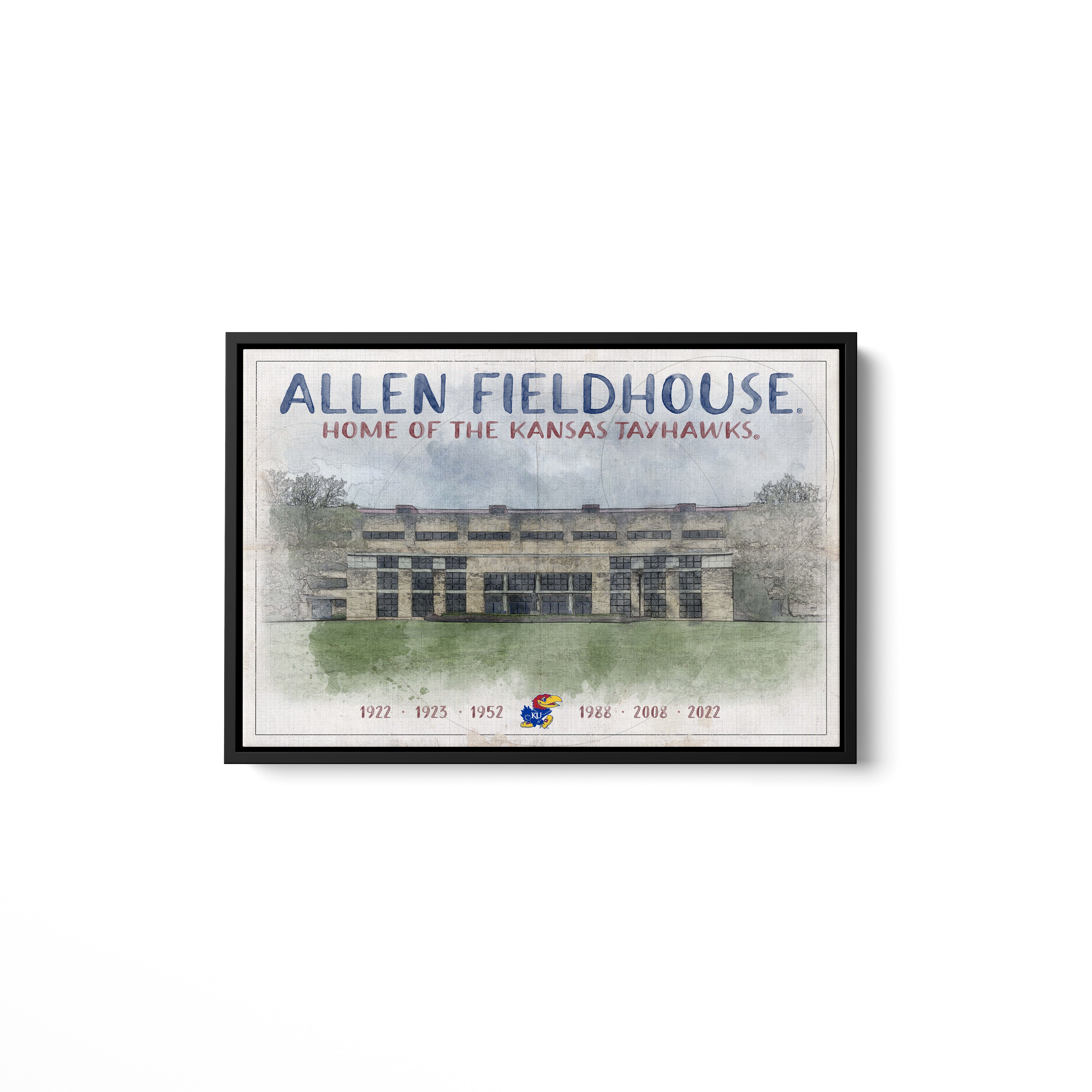 Allen Fieldhouse Watercolor Collegiate Sign – ThirtySixDegree